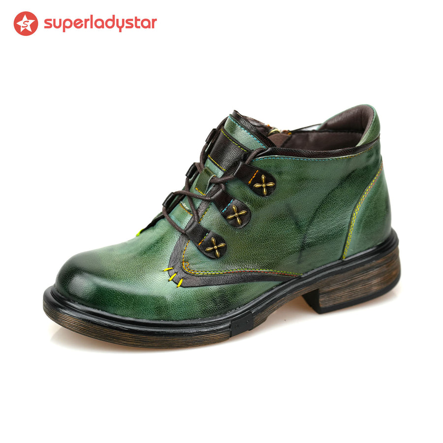 Vintage Retro Vibrant Painted Comfy Flat Shoes – superladystar
