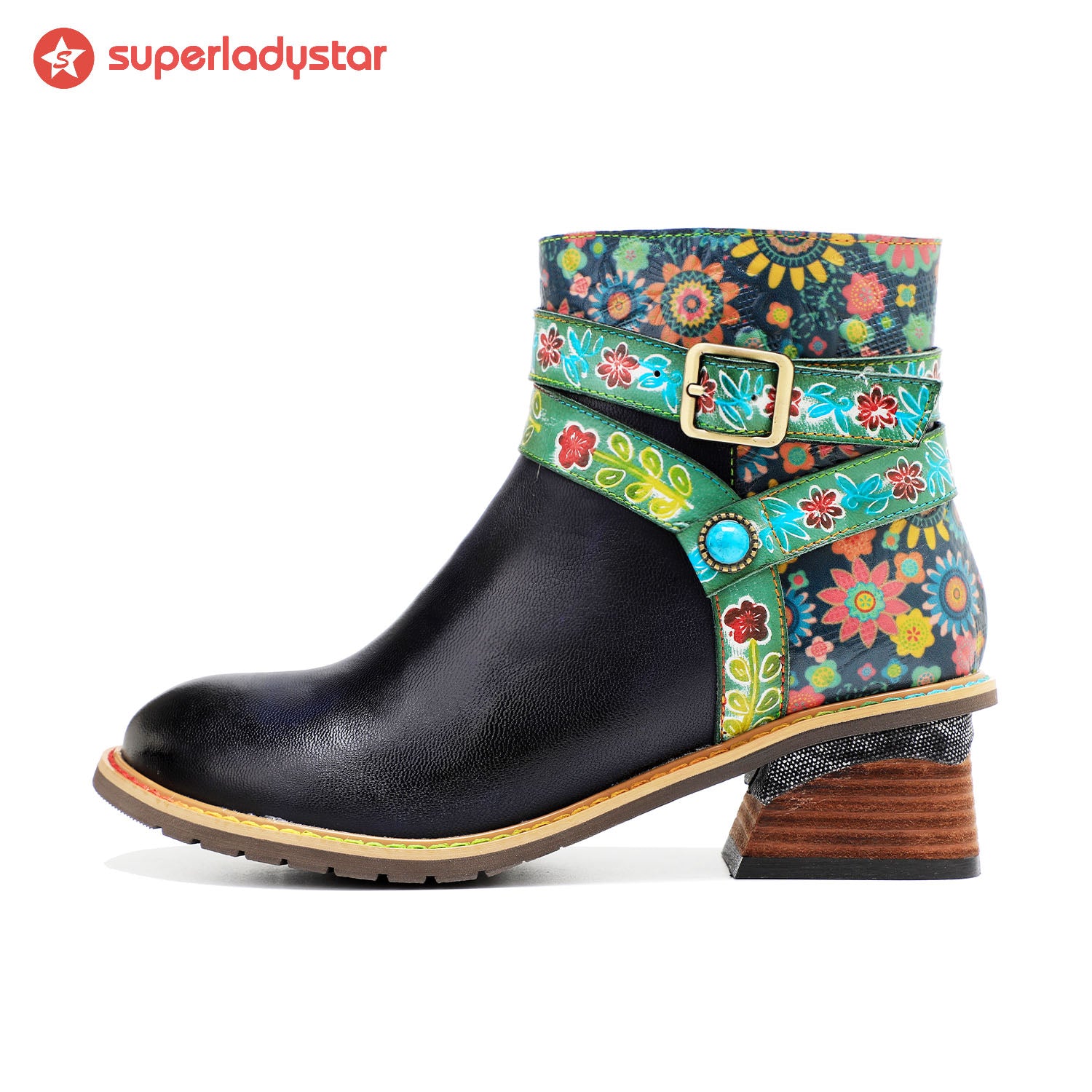 Retro Casual Style Strap Low Heel Ankle Boots – superladystar