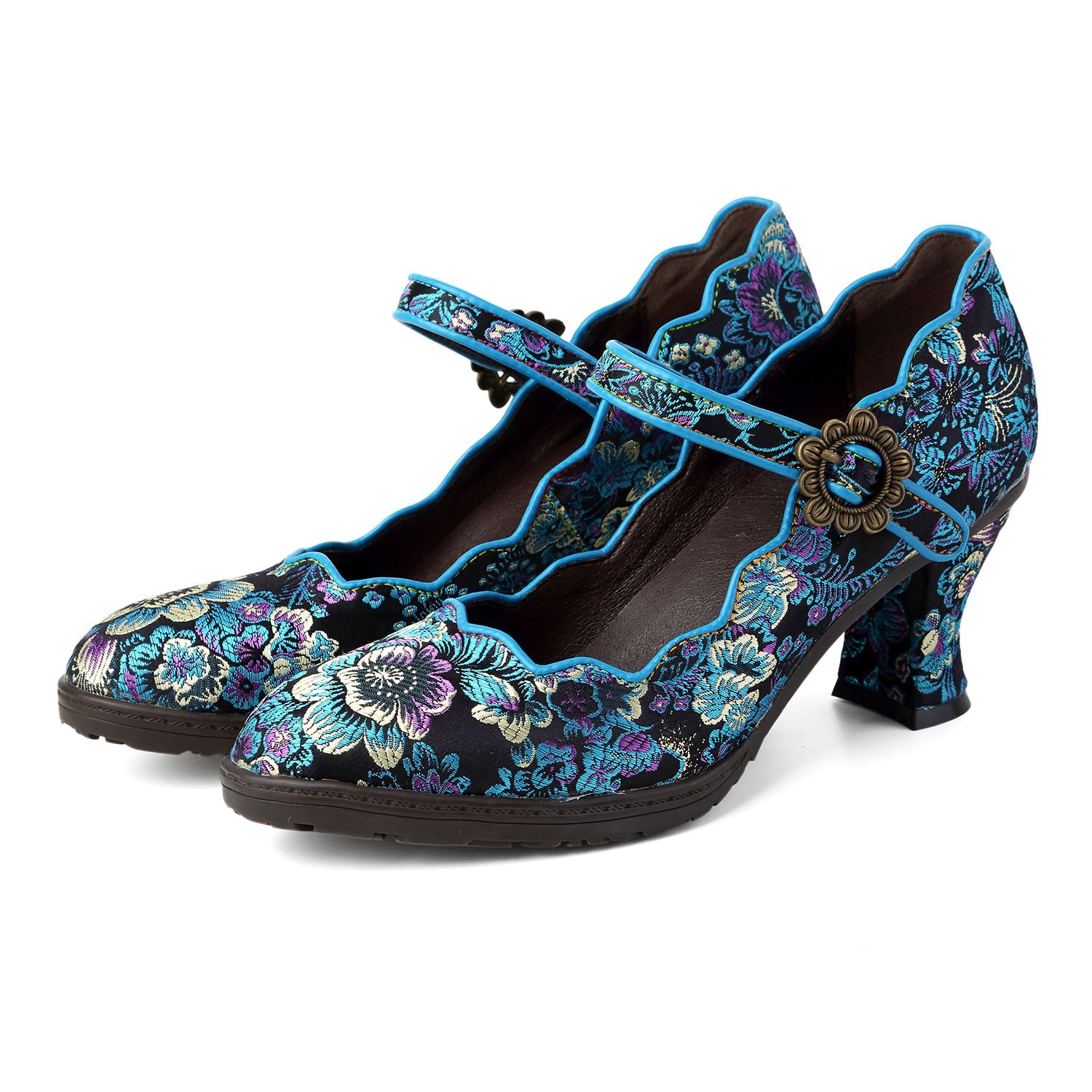 Retro Handmade Embroidered Pumps – superladystar