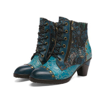 Retro Handmade Leather Patchwork Ankle Boots – superladystar