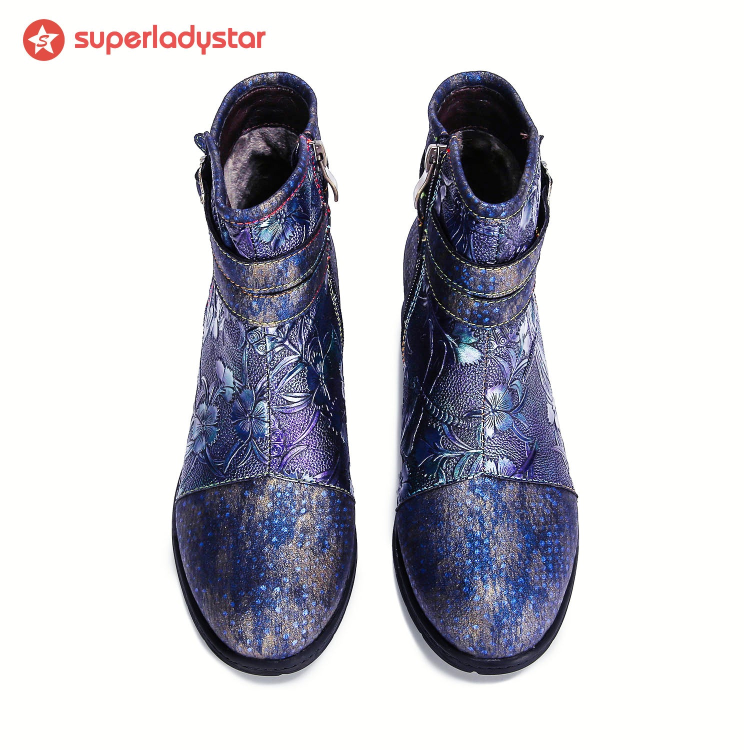 Vintage Handmade Embossed Dragonfly Flat Shoes – superladystar
