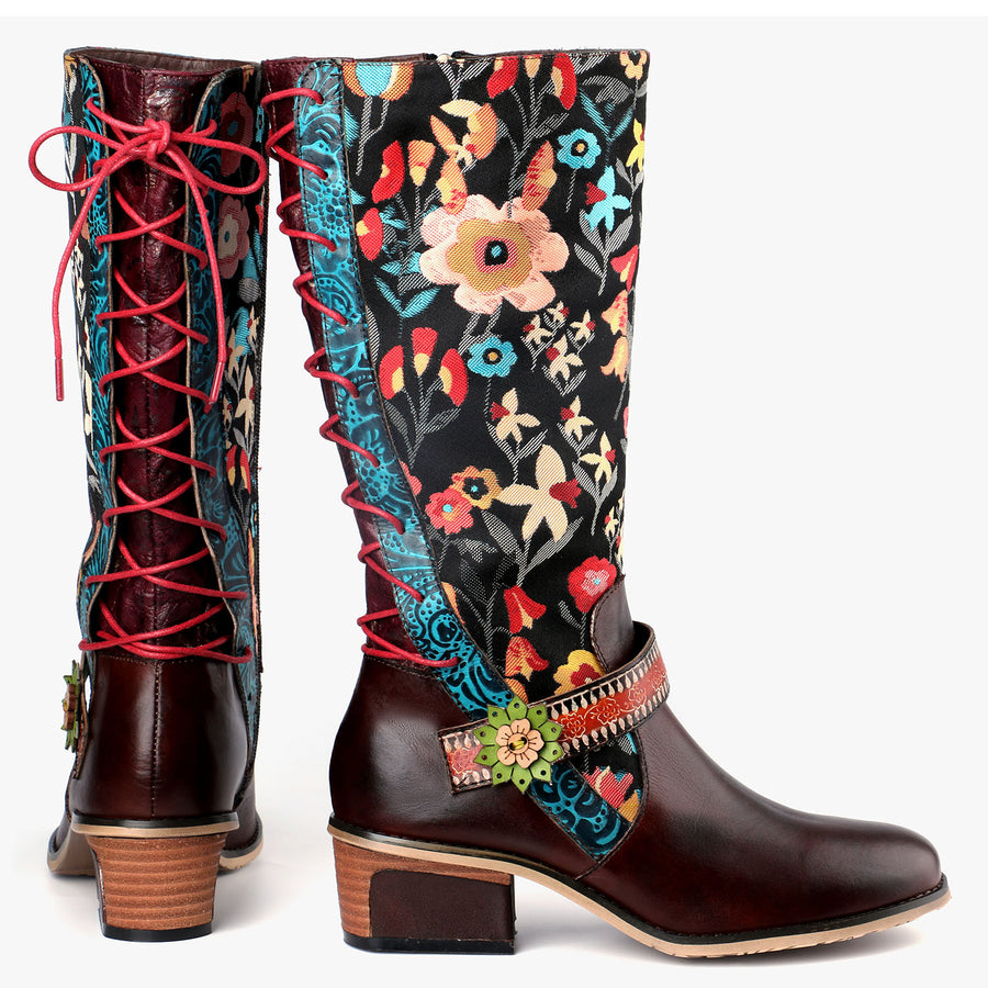 Casual Retro Leather Boots High Tube Boots – superladystar