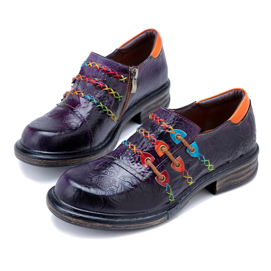 Hand Embossed Genuine Leather Shoes – superladystar