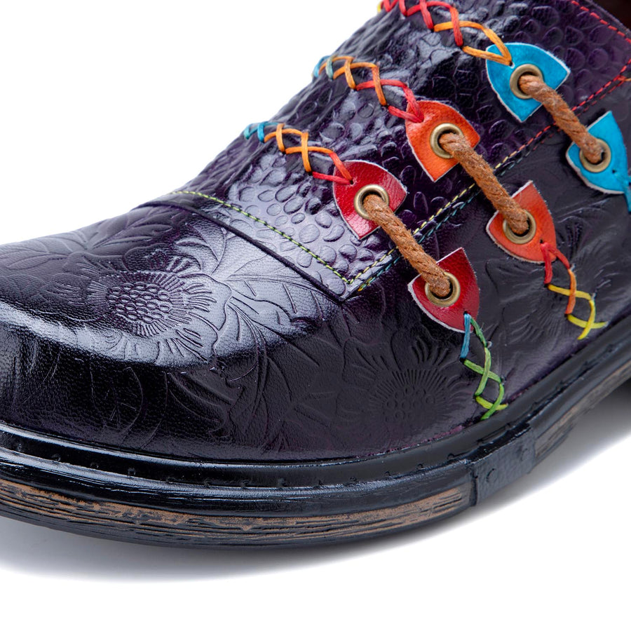 Hand Embossed Genuine Leather Shoes – superladystar