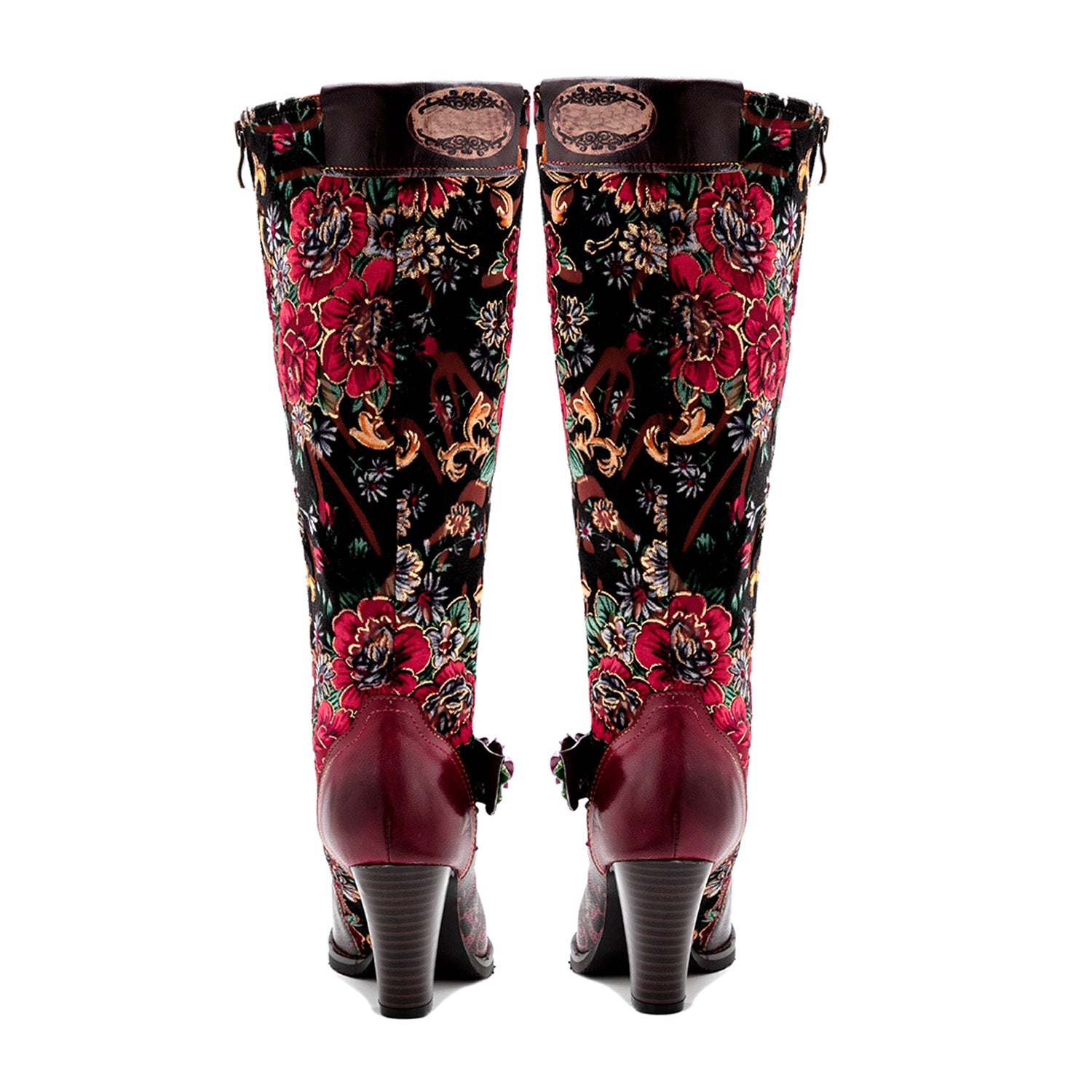 Handmade Floral Embossed Embroidery Elegant Boots – superladystar